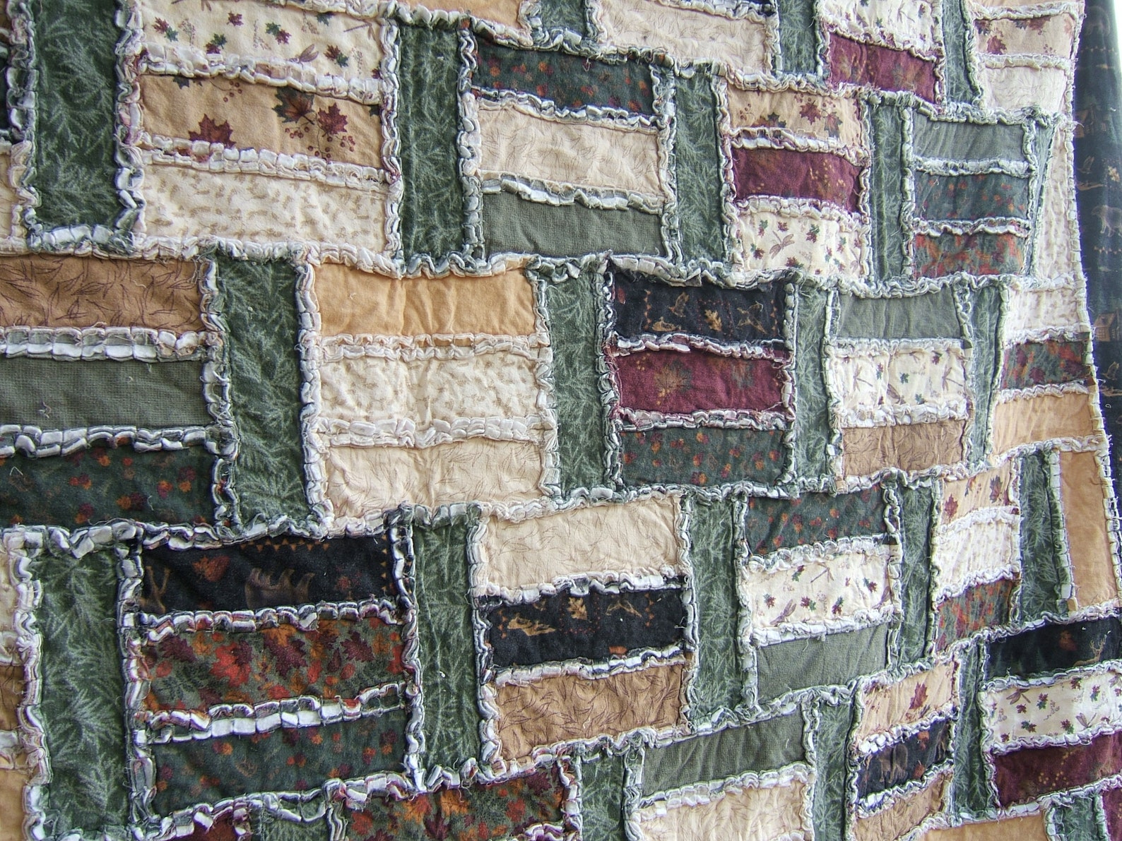Flannel Lap or Bed Quilt Frayed Raw Edge Quilt Soft Warm & - Etsy