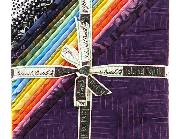 Nouveau Soul, Batiks, Island Batik Fabrics, 40 Pieces of 10 X 10 Pieces ...