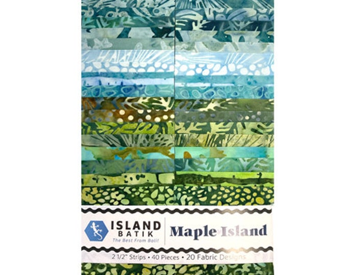 Maple Island Batiks, Island Strips, Island Batik Fabrics, 2.5 Strips ...