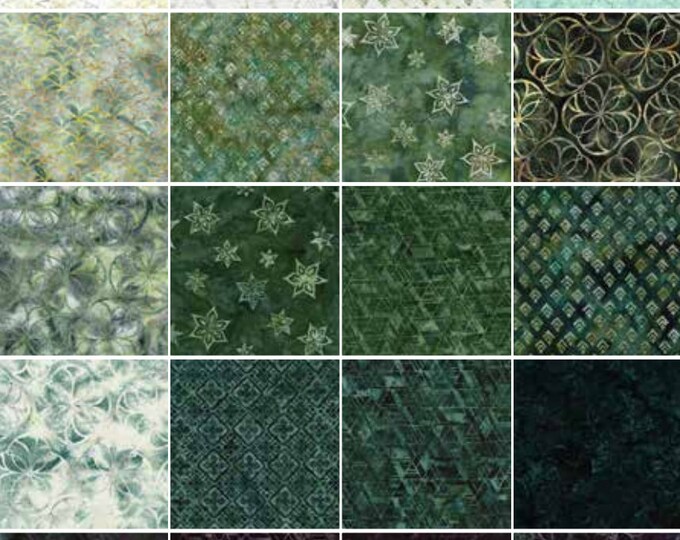 Bellingham Bay, Island Batik Fabrics, 10" X 10" Squares, 40 Pieces ...
