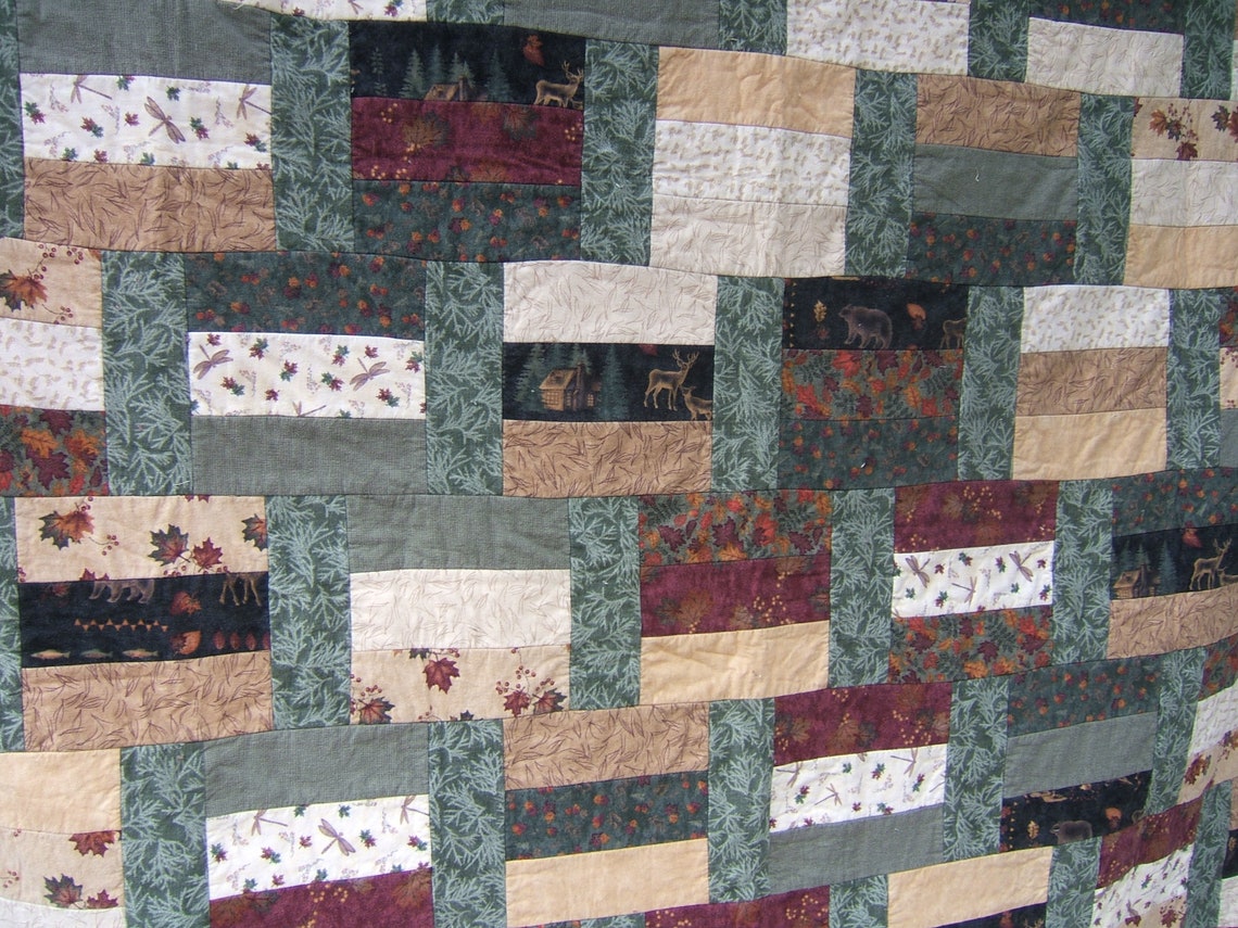 Flannel Lap or Bed Quilt Frayed Raw Edge Quilt Soft Warm & | Etsy