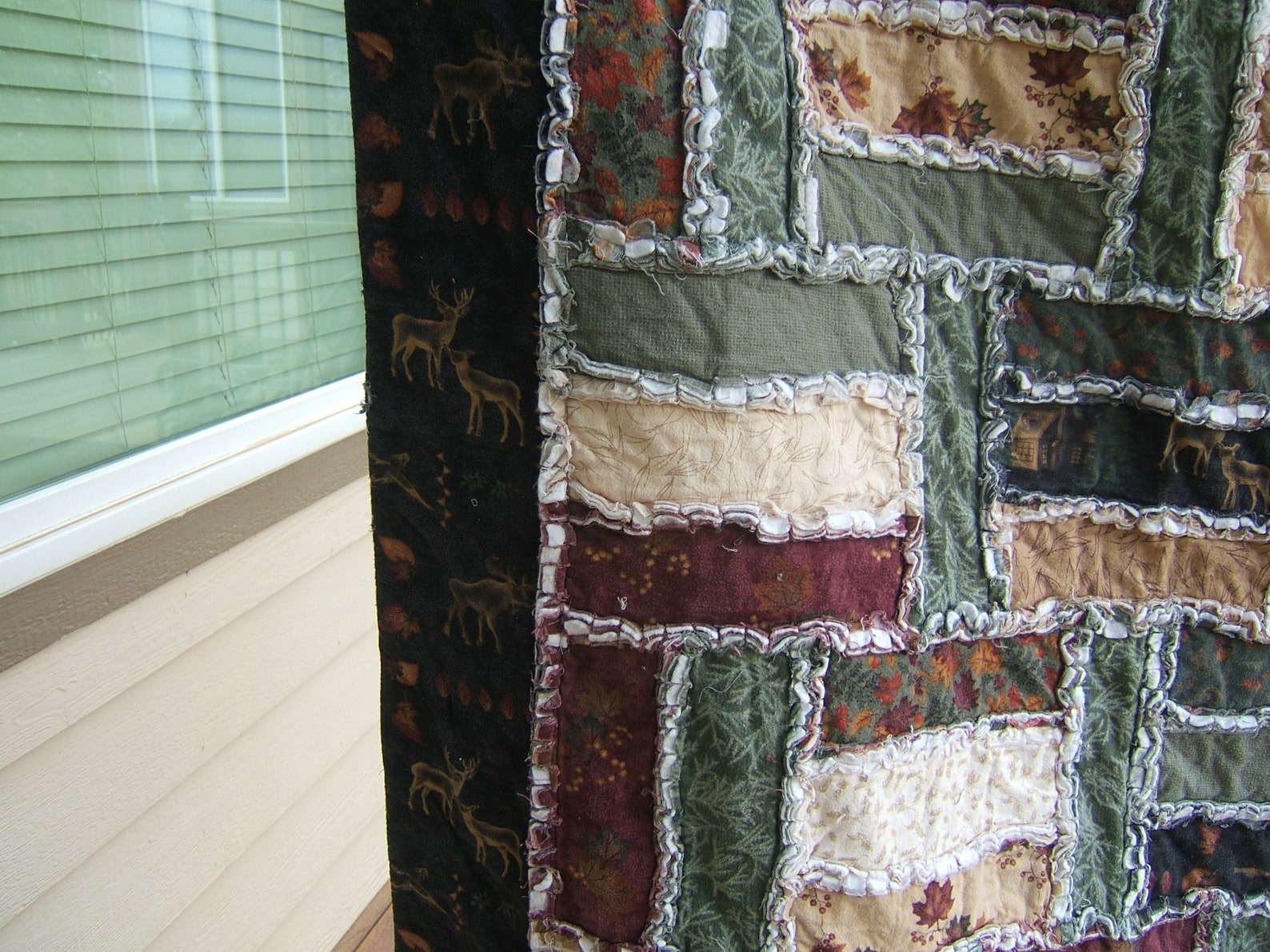 Flannel Lap or Bed Quilt Frayed Raw Edge Quilt Soft Warm & | Etsy