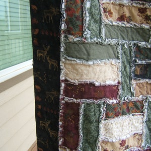 Flannel Lap or Bed Quilt, Frayed Raw Edge Quilt, Soft, Warm & Cuddly ...