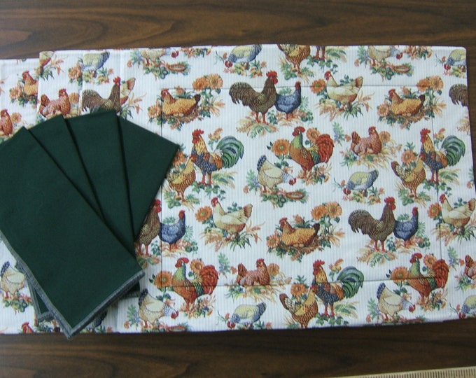 Country Themed, Placemat and Napkins, Table Decorations, Chicken ...