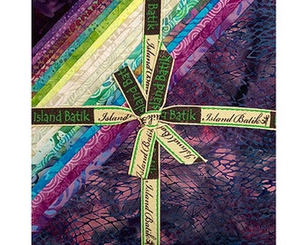 Bellingham Bay, Island Batik Fabrics, 10" X 10" Squares, 40 Pieces ...