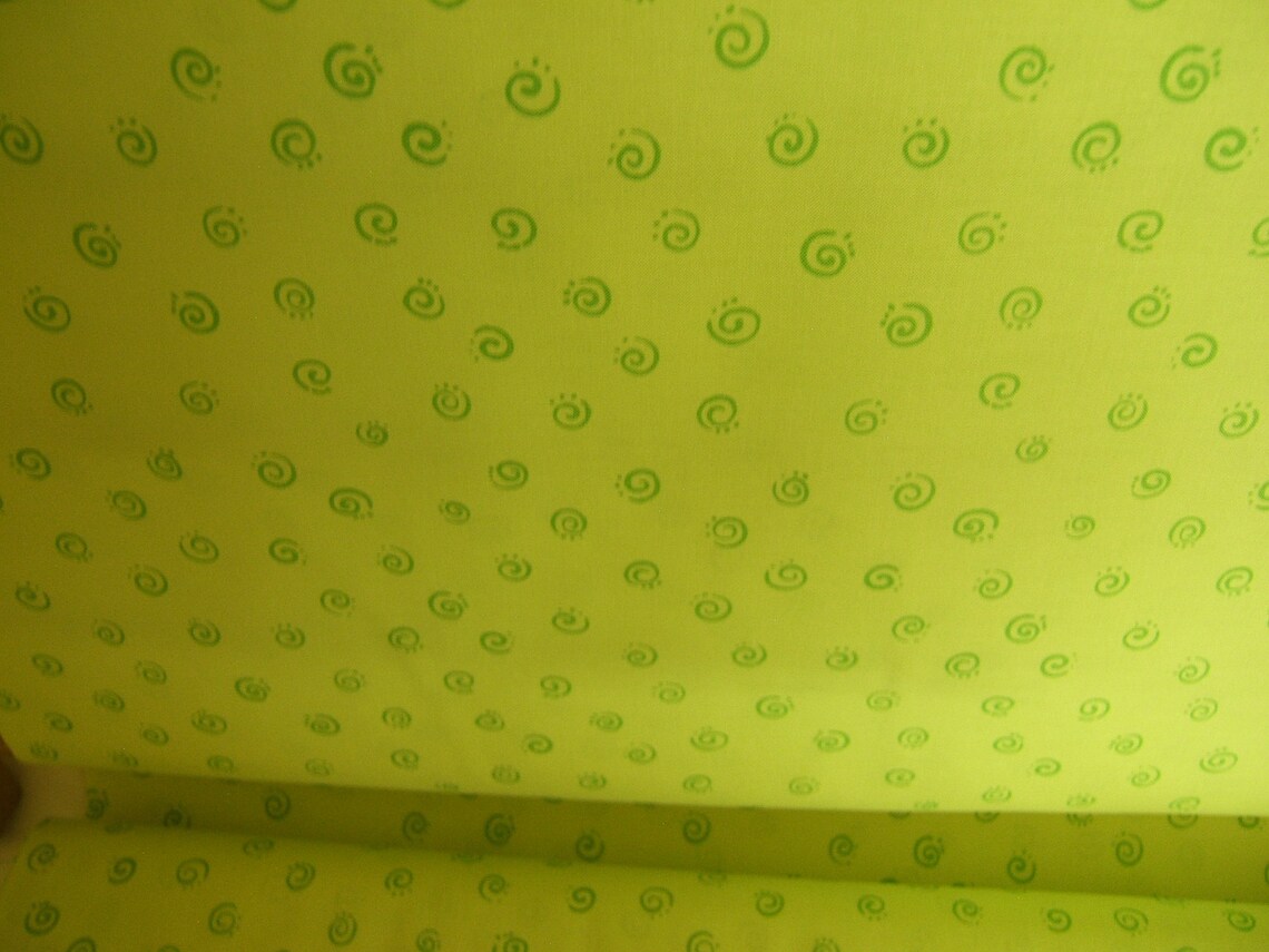 World Of Susybee Hamil Textiles Design Sb20053 Lime With Swirls Etsy