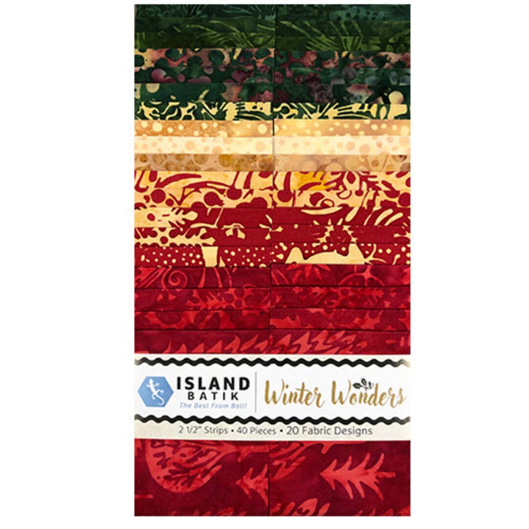 Winter Wonders Batik Fabric Strips, Island Batik, 40 Pieces - Etsy