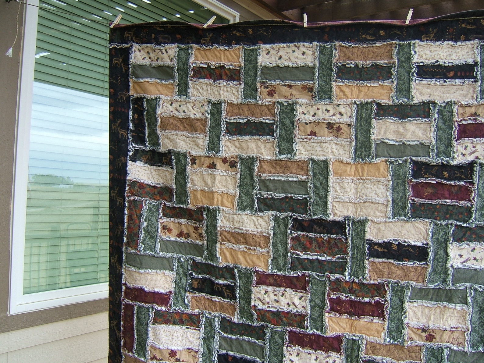 Flannel Lap or Bed Quilt Frayed Raw Edge Quilt Soft Warm & - Etsy