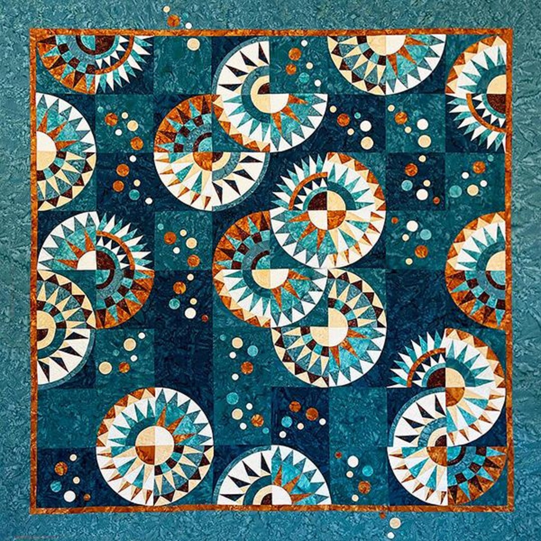 Summer on the Delta Quilt Kit, Hoffman Fabrics, King Size, Foundation ...