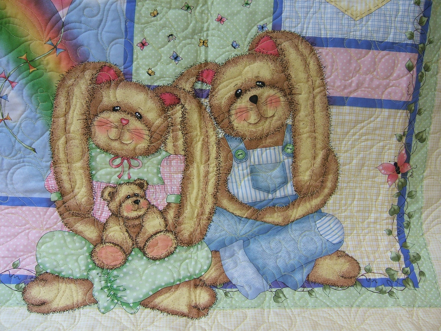 Toddler Quilt, Baby Quilt, Young Child's Quilt, Easter Quilt, Bunny ...