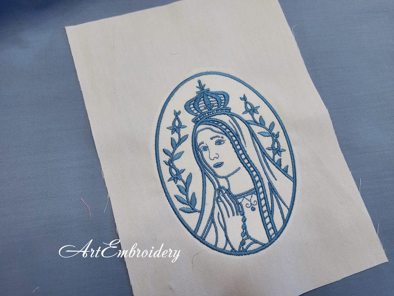 Mother Mary - Machine Embroidery Christian Religious Design in Two ...