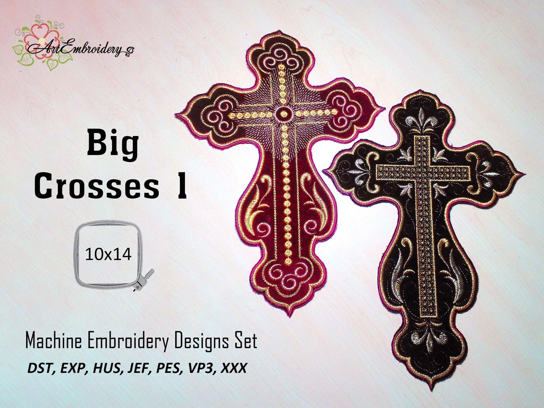 Big Crosses Set1 - Machine Embroidery Applique' or Patch Designs Set - Etsy