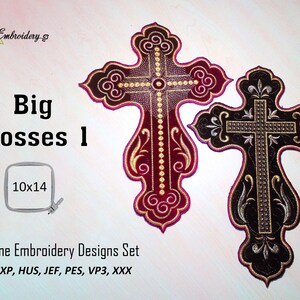 Big Crosses Set1 - Machine Embroidery Applique' or Patch Designs Set - Etsy