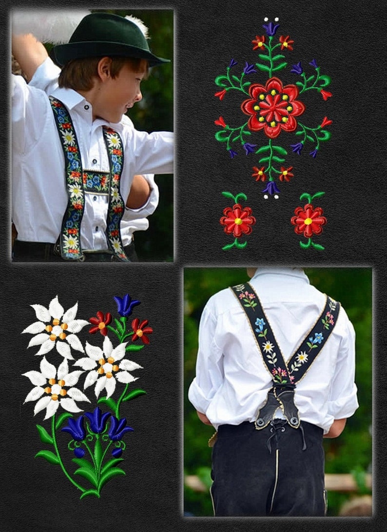 Austrian Folk Borders Machine Embroidery Designs Set for - Etsy Australia