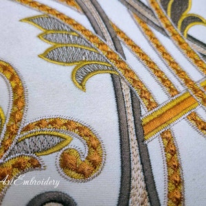 Auspice Maria Monogram Machine Embroidery Design (8x12", 10x12") - Etsy