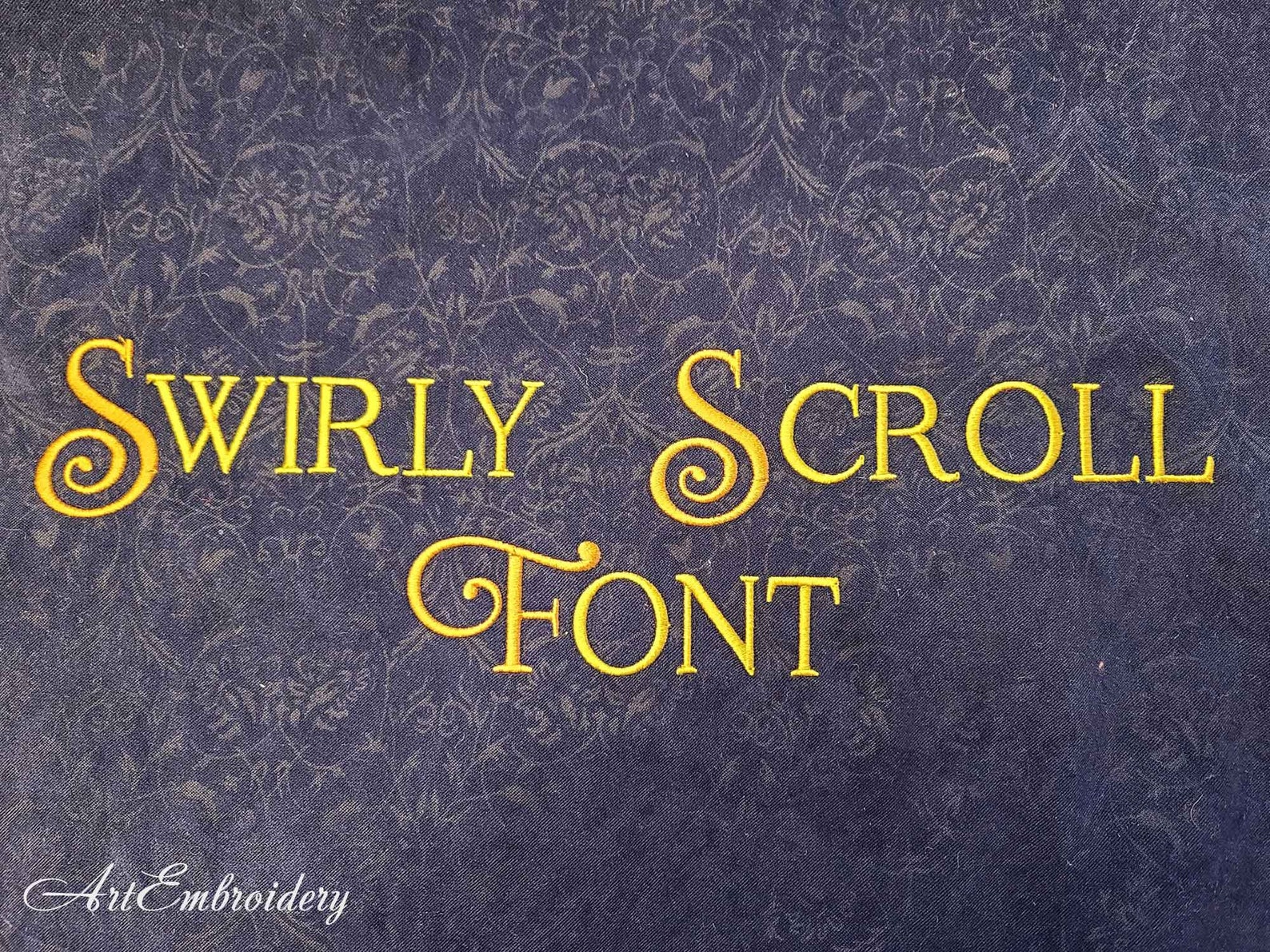 Swirly Scroll Font ESA Embroidery Font for Your Wilcom E3 - Etsy