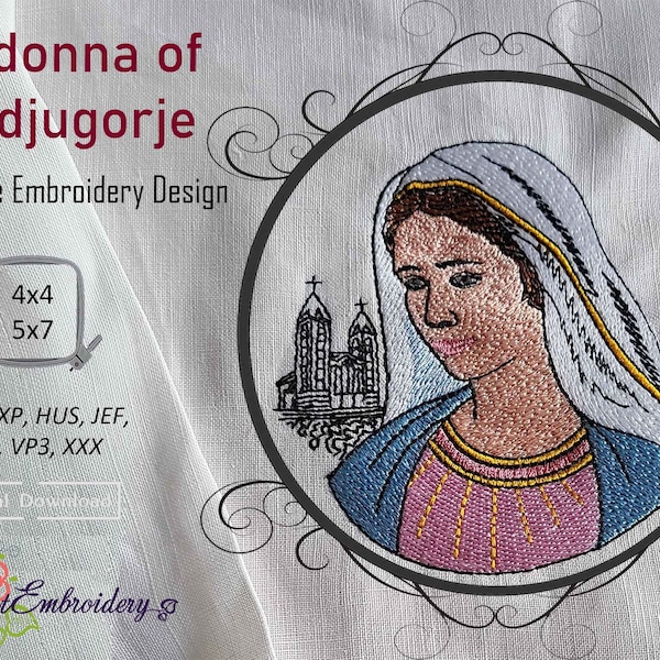 Virgin Mary Embroidery Patch - Etsy