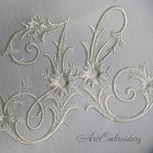 Vintage French Style Monogram Font - Machine Embroidery Designs Set (26 ...