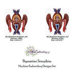 Byzantine Seraphim - Machine Embroidery Design in 2 Sizes - Etsy