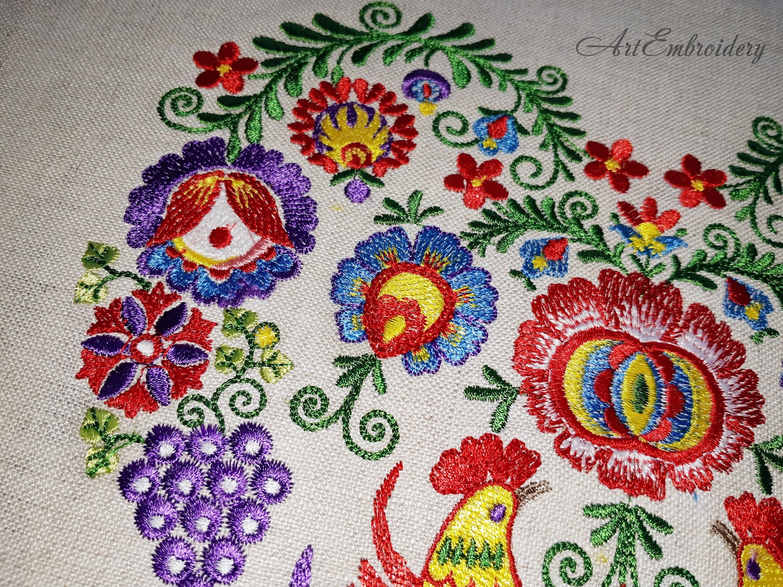 Moravian-slovakian Heart Machine Embroidery Design in Three - Etsy