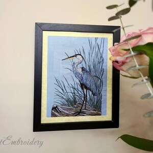 Blue Heron - Machine Embroidery Design in 2 Sizes for Hoop 6x10" and ...