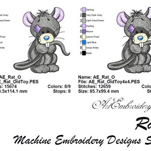 Rat - Machine Embroidery Designs Set for a Babies and Children of a ...