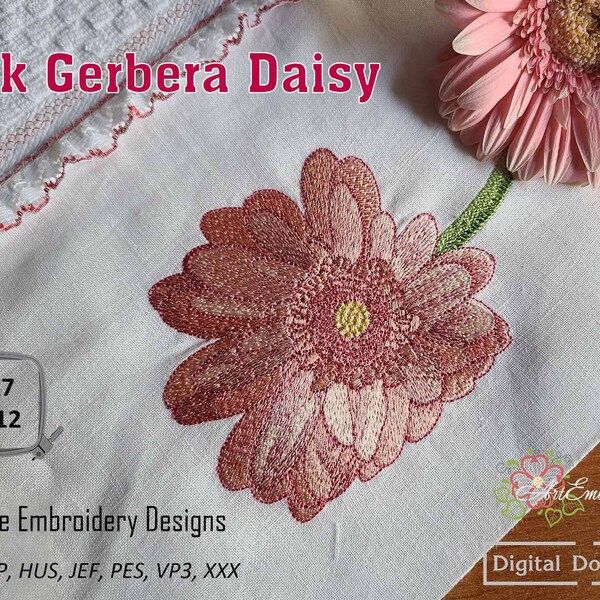 Pink Gerbera Daisy - Etsy