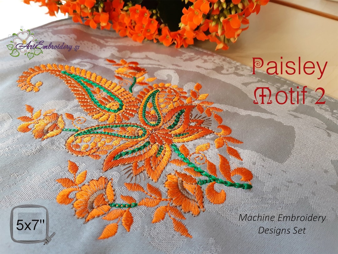 Paisley Motif 2 - Machine Embroidery Designs Set for Hoops 5x7" - Etsy ...