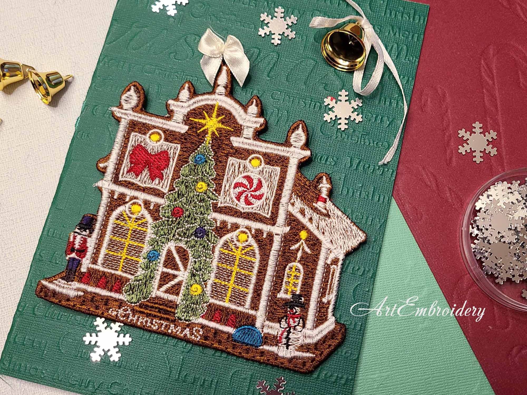 FSL Victorian Gingerbread House: Christmas Machine Embroidery Design ...