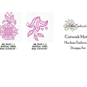 Cutwork Motif 1 - Cutwork Machine Embroidery Designs Set for Hoop 6x6 ...
