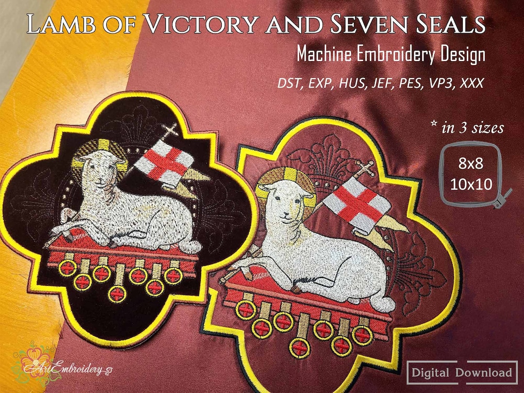 Lamb of Victory Embroidery Design: Christian Machine Embroidery ...
