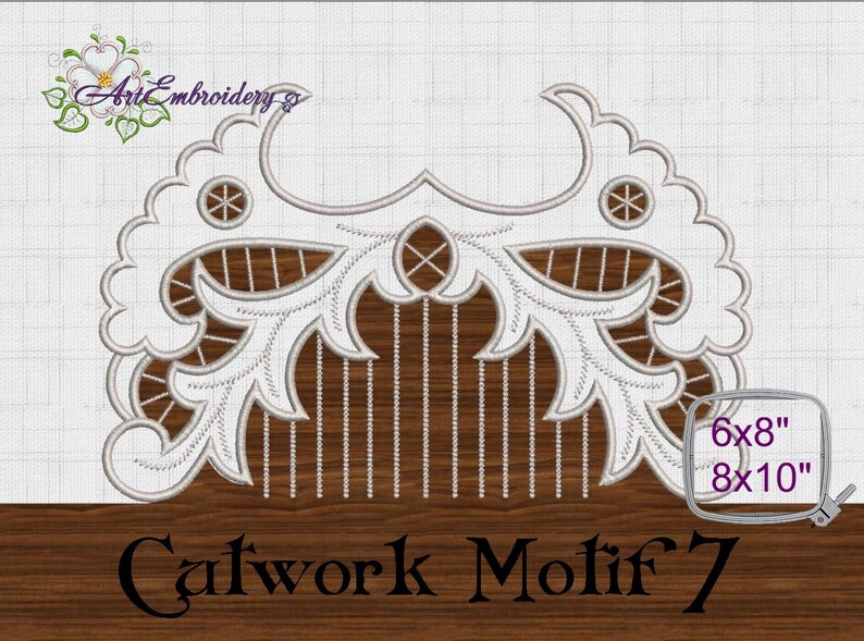 AE_Cutwork Motif 7 Cutwork Machine Embroidery Design in 2 | Etsy