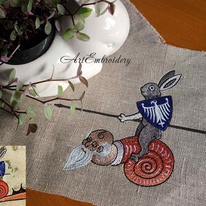 Medieval Knight Rabbit Machine Embroidery Design: Mystical Creature ...