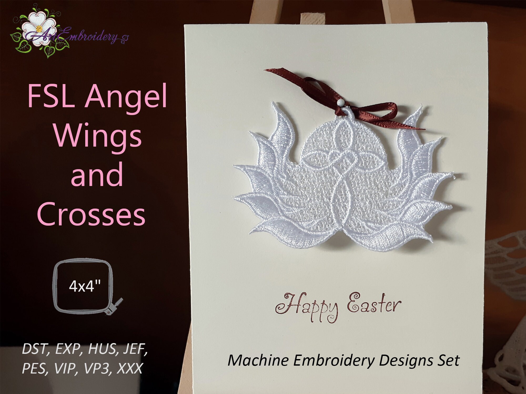 FSL Angel Wings and Crosses ITH Project Machine Embroidery | Etsy