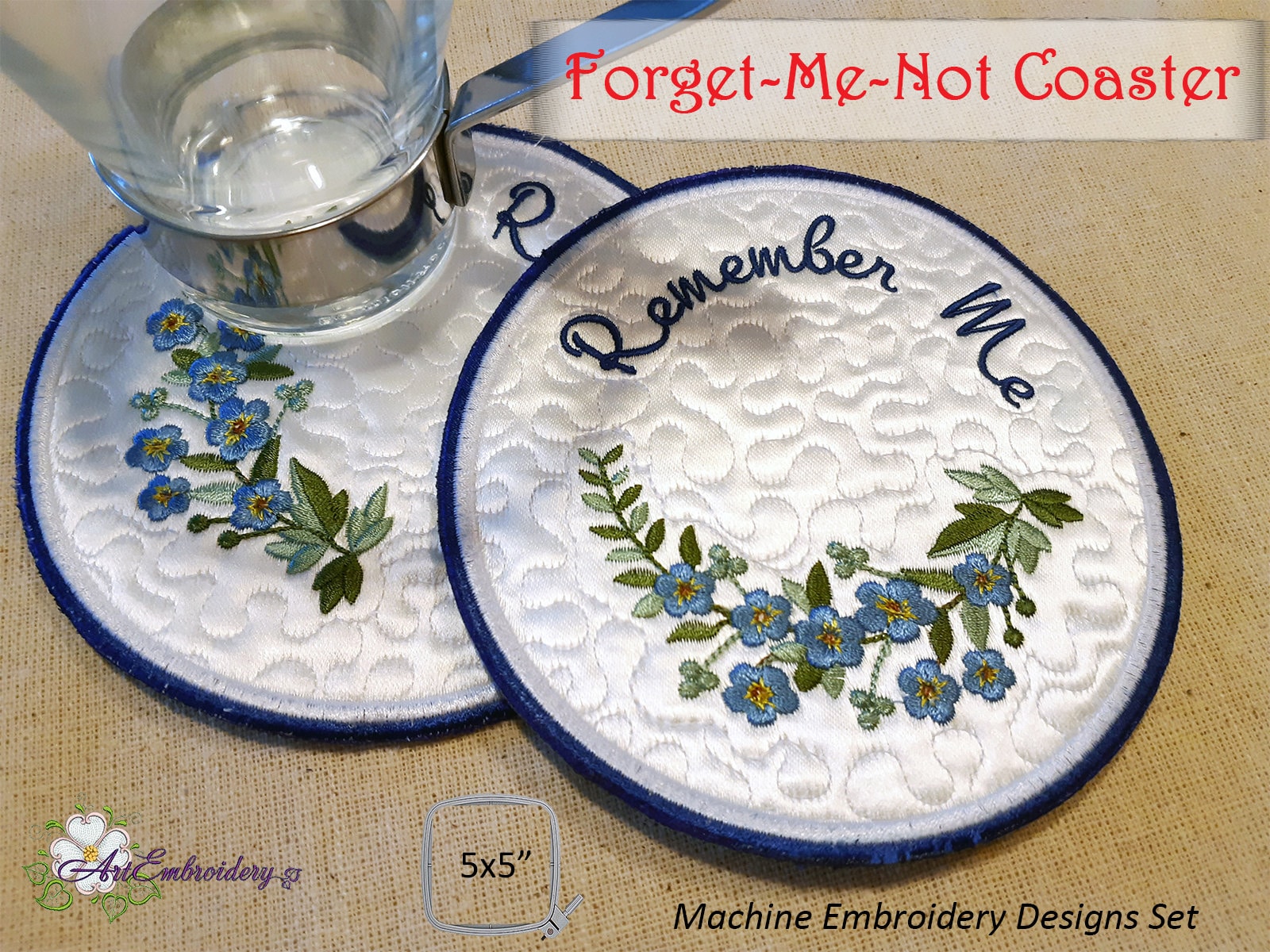 Forget-me-not Coaster This Words remember Me | Etsy