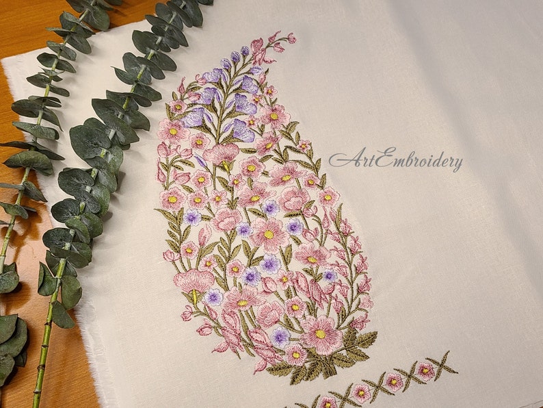 Regency Paisley Shawl Machine Embroidery Designs Set in 2 - Etsy