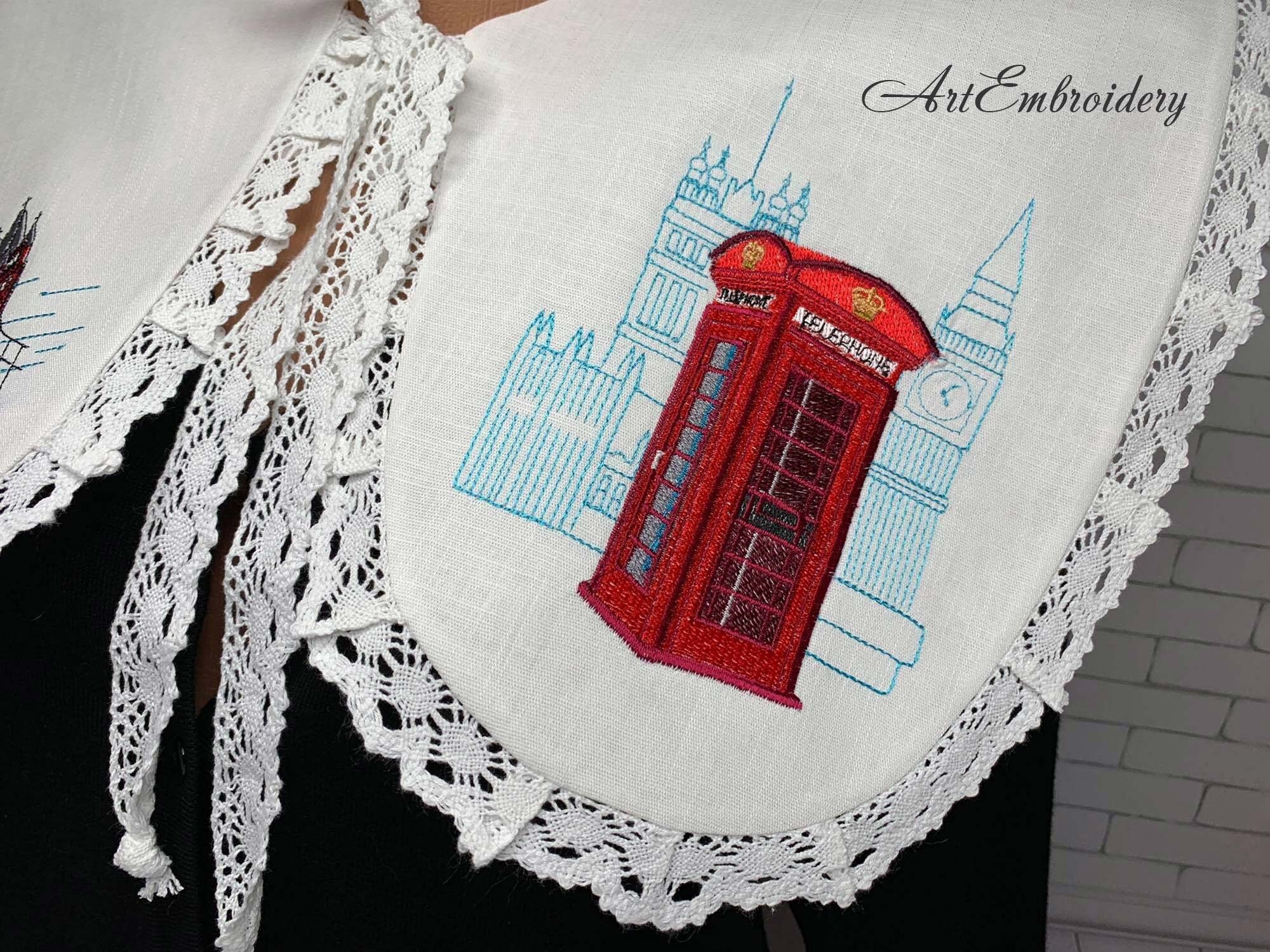 Londons Iconic Symbols Machine Embroidery Designs Set in 2 - Etsy Australia