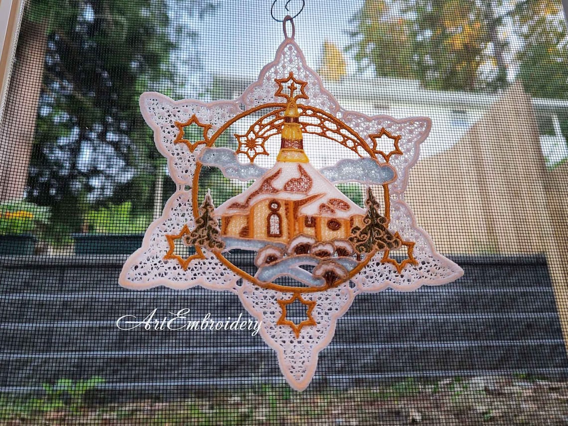 FSL Blessed Star: Machine Embroidery Lace Design (digital Download) - Etsy