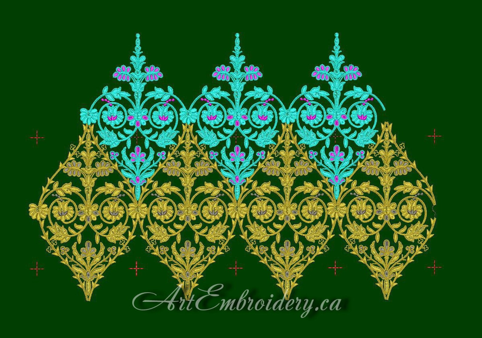 Margaret Medallion Border - Embroidery Designs Set for Renaissance ...