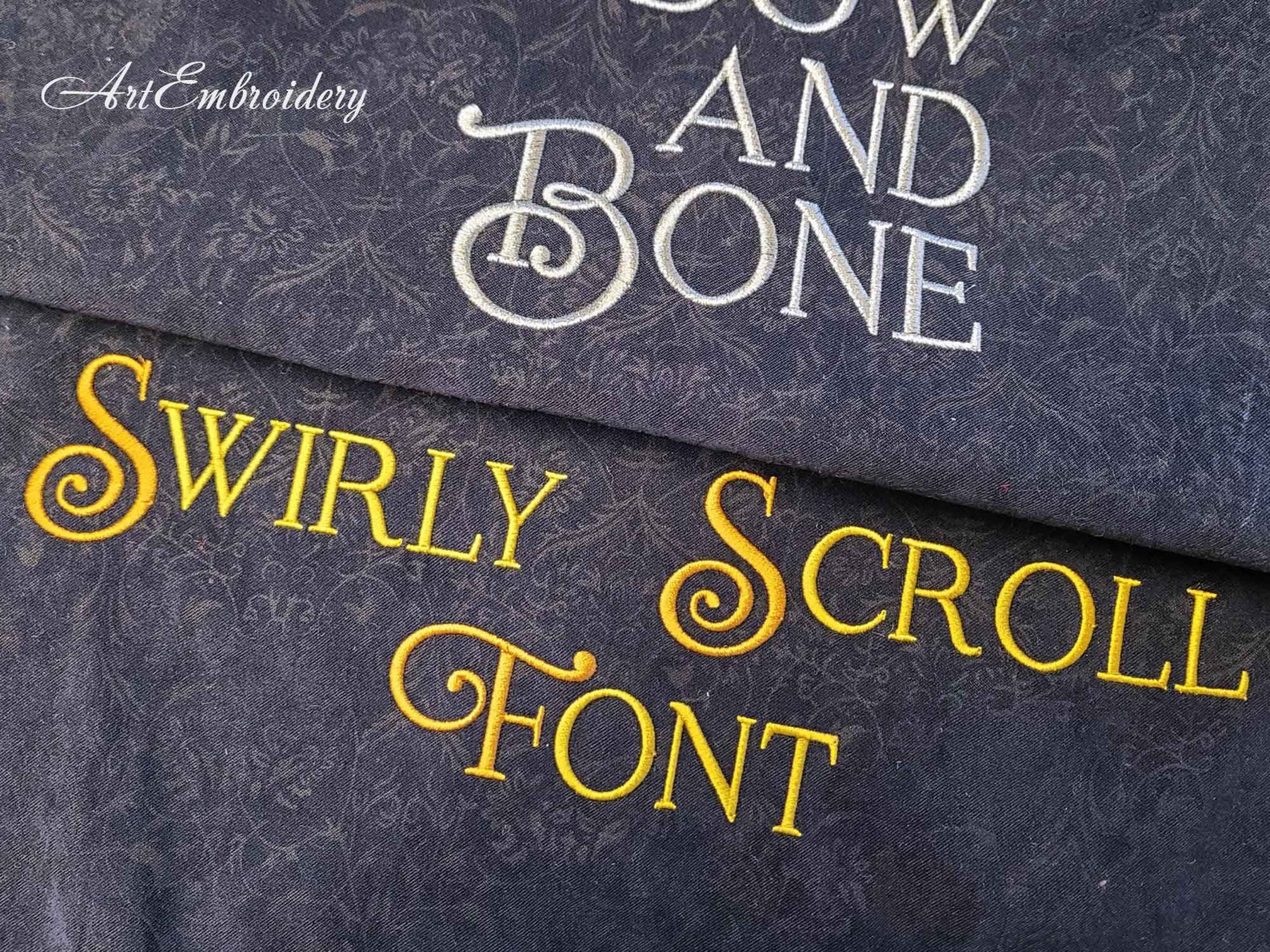 Swirly Scroll Font ESA Embroidery Font for Your Wilcom E3 - Etsy
