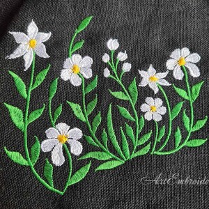 White Flowers - Machine Embroidery Designs for Hoop 5x5" and 6x10" - Etsy