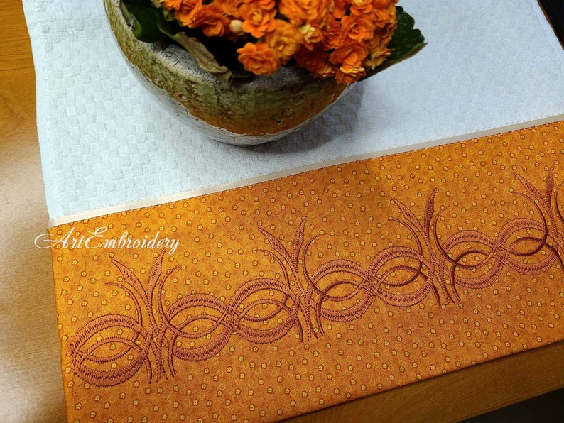 Michelle Border Machine Embroidery Decoration Seamless - Etsy