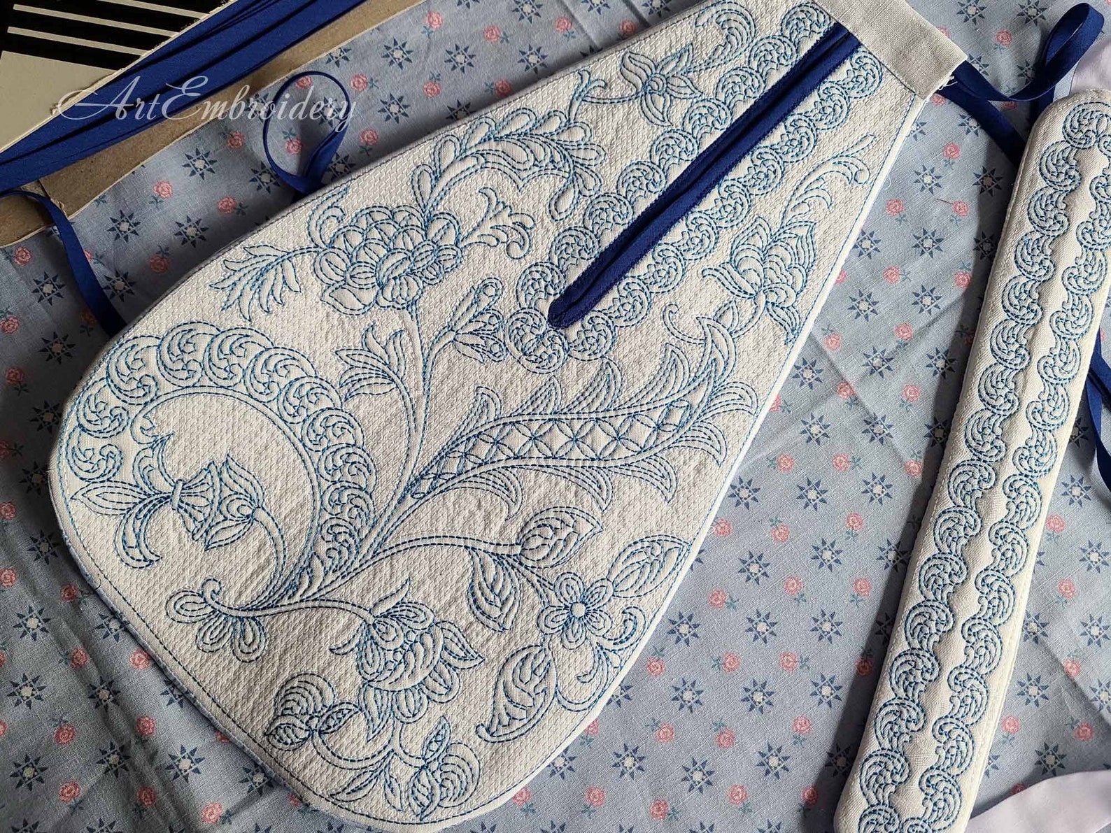 Quilted Floral Pocket Machine Embroidery Design Includes | Etsy