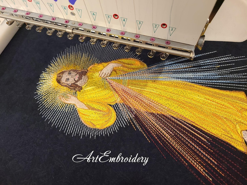 Divine Mercy Embroidery Design: Christian Jesus, 8x12 & 10x16 (digital ...