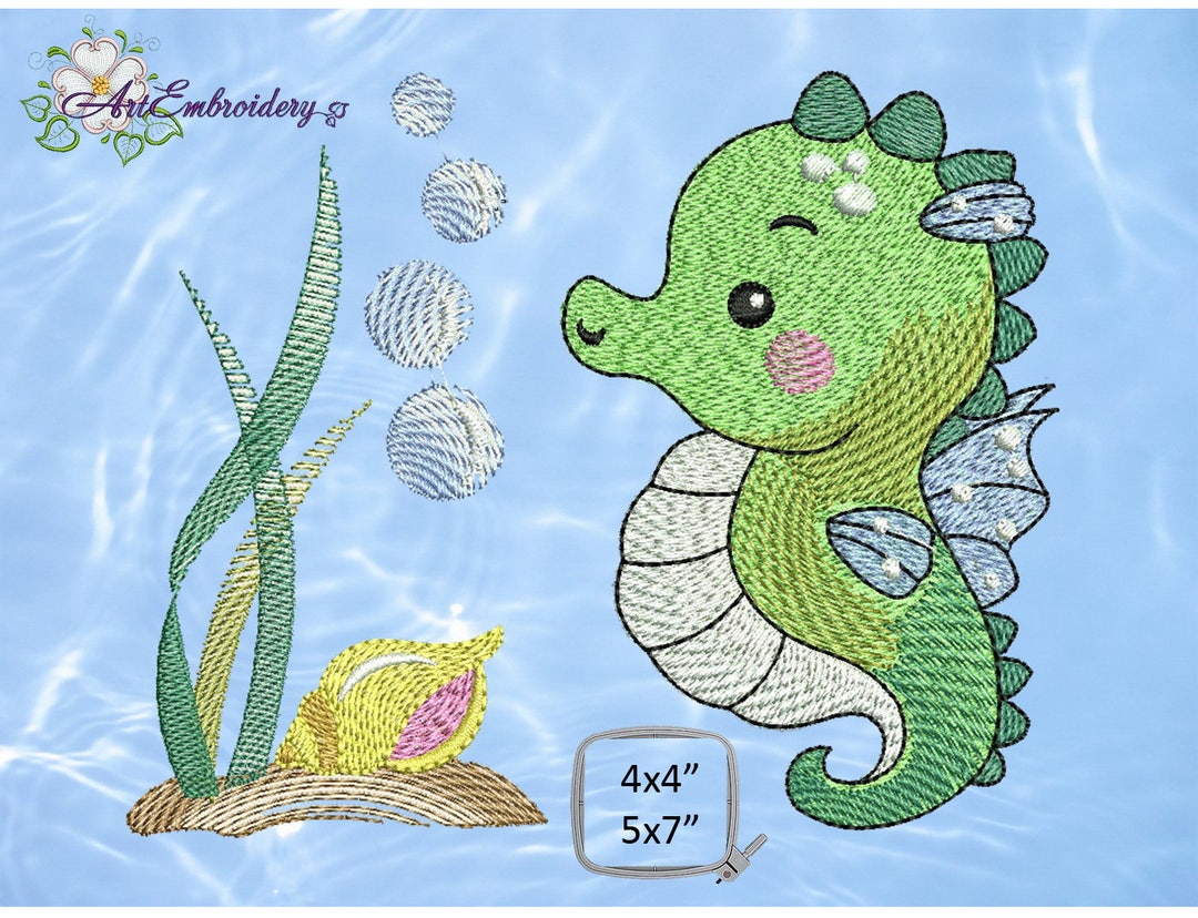 Seahorse - Machine Embroidery Designs for a Babies and Children of a ...