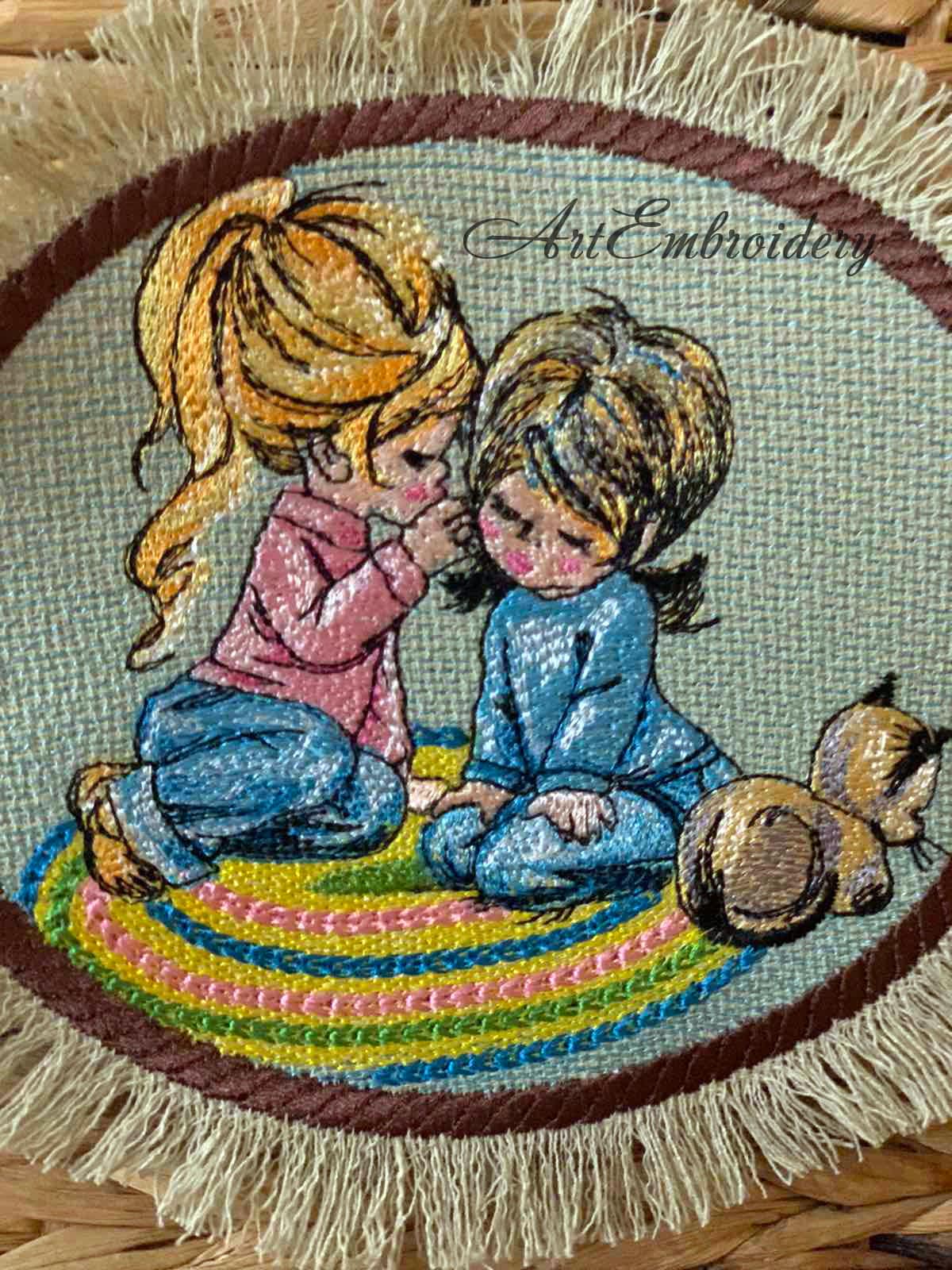 Girls Secret Machine Embroidery Children Design in 3 Sizes - Etsy