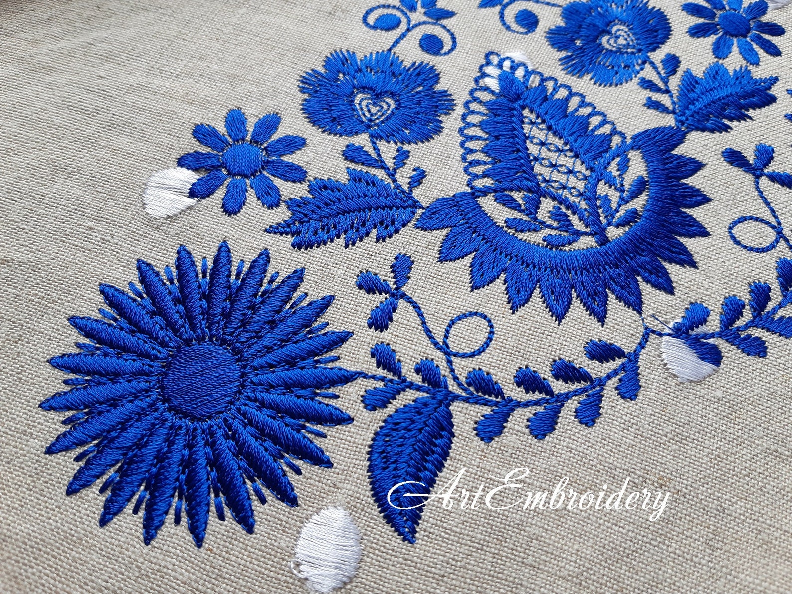 Portuguese Blouse Embroidery Designs: Folk Costume Set (6x8" Hoop) - Etsy