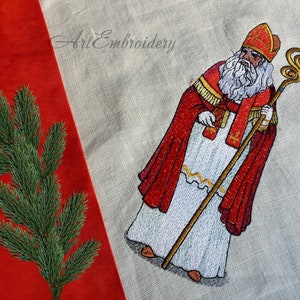 Saint Nicholas Machine Embroidery Design Set: ITH Coaster (5x7, 6x8 ...