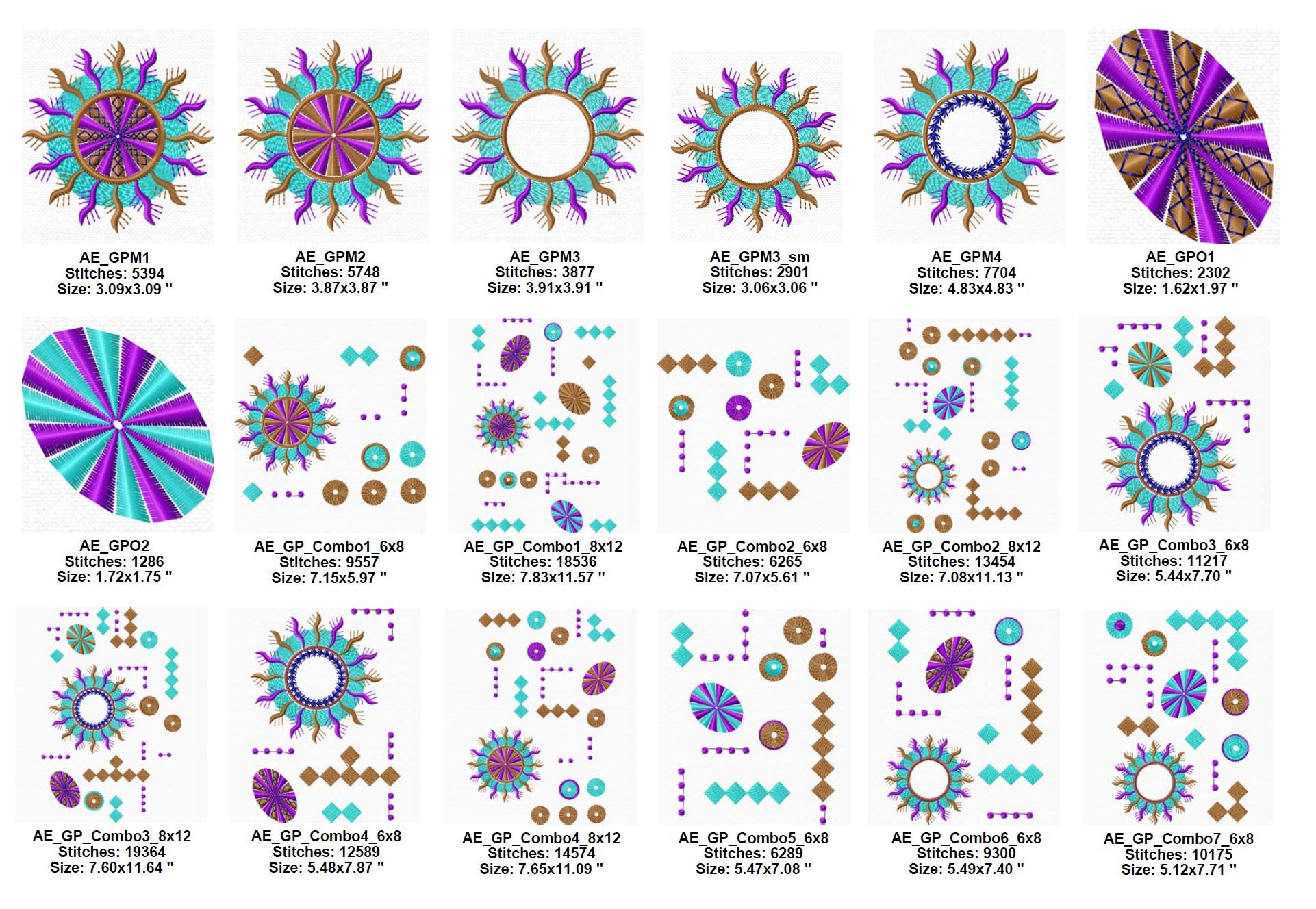 Geometric Panel Machine Embroidery Designs Set of Single and | Etsy