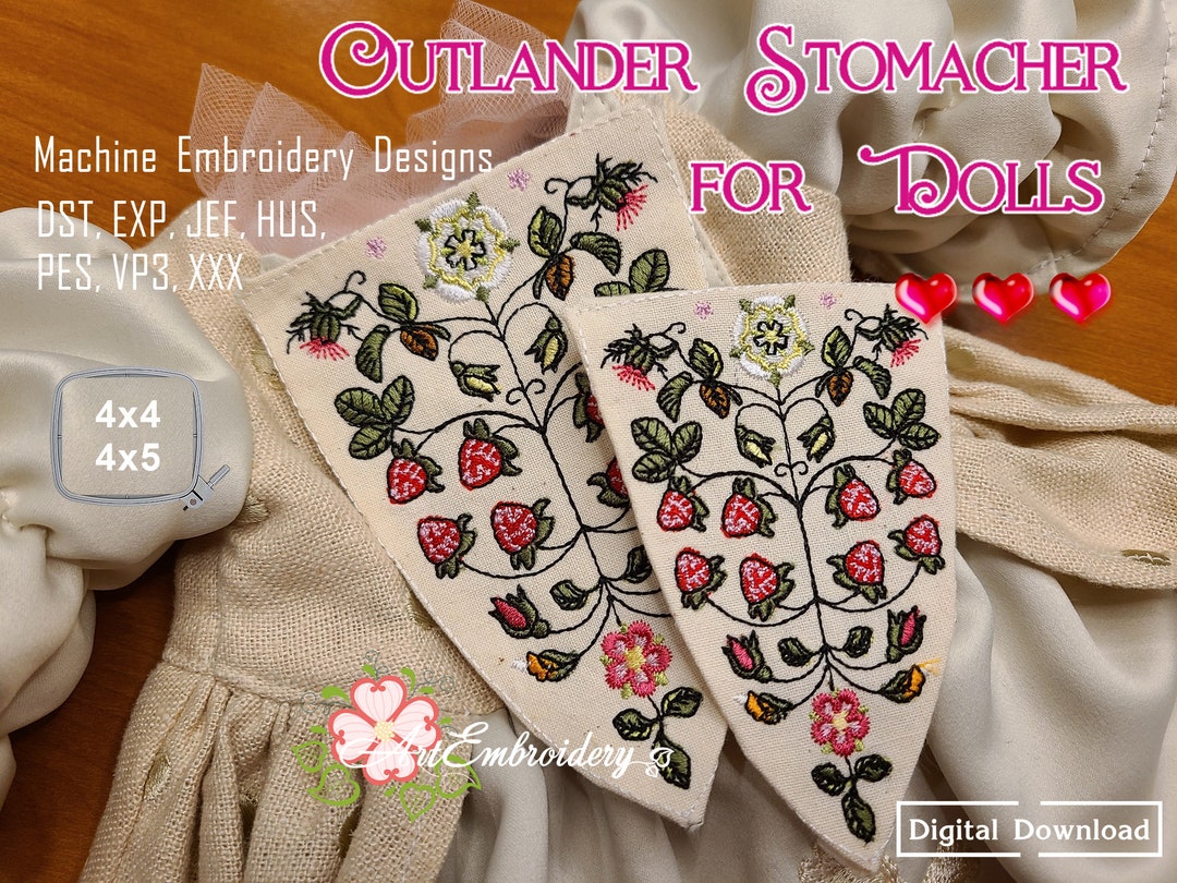 Outlander Stomacher for Dolls - Machine Embroidery Designs for 18th ...